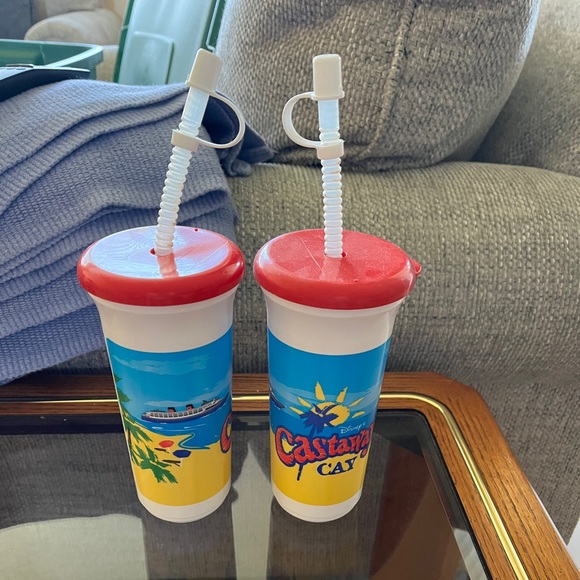 Disney | Dining | Set Of 2 Disney Castaway Cay Plastic Sports Cups ...